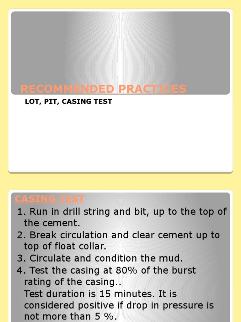Lot Pit CSG Test | PDF