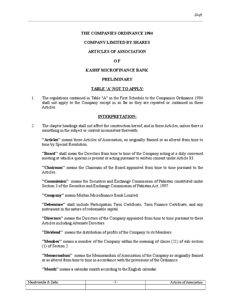 Draft Aoa MFB | PDF | Proxy Voting | Board Of Directors