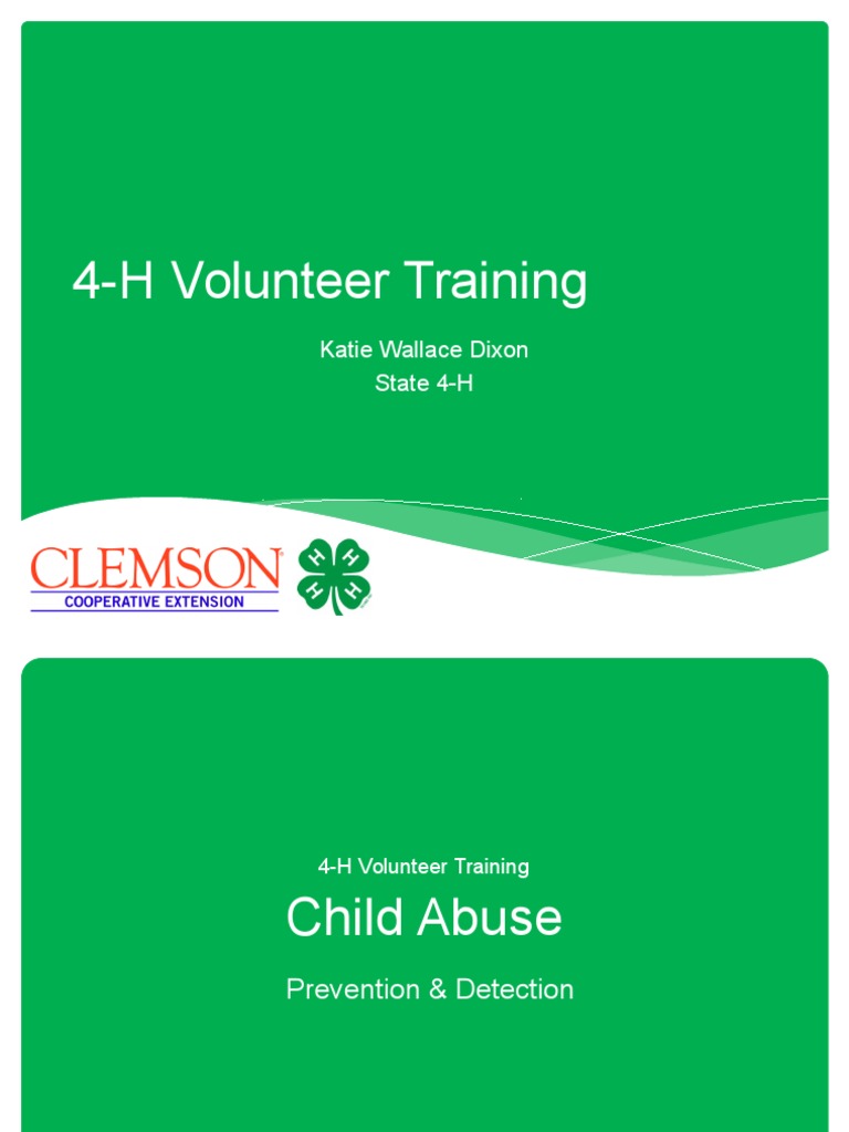 4-H Volunteer Training: Katie Wallace Dixon State 4-H | PDF | Child ...