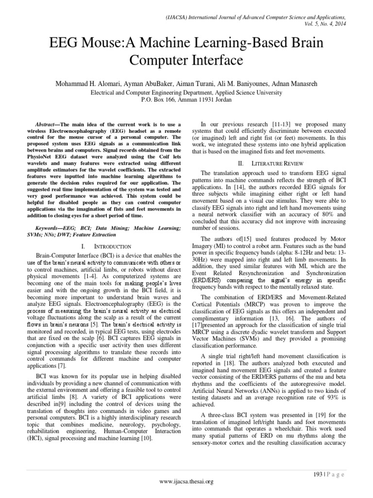 Paper 28-EEG Mouse A Machine Learning-Based Brain Computer Interface ...