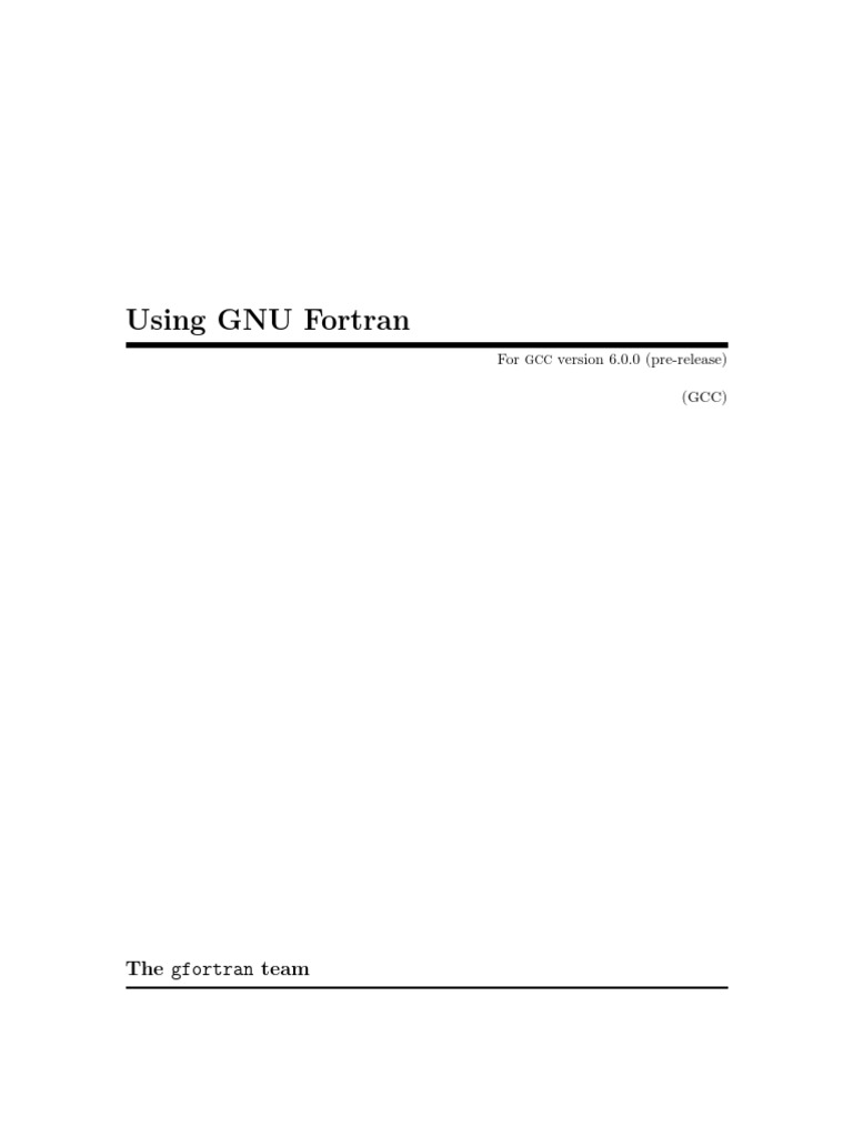 G Fortran | PDF | Compiler | Source Code