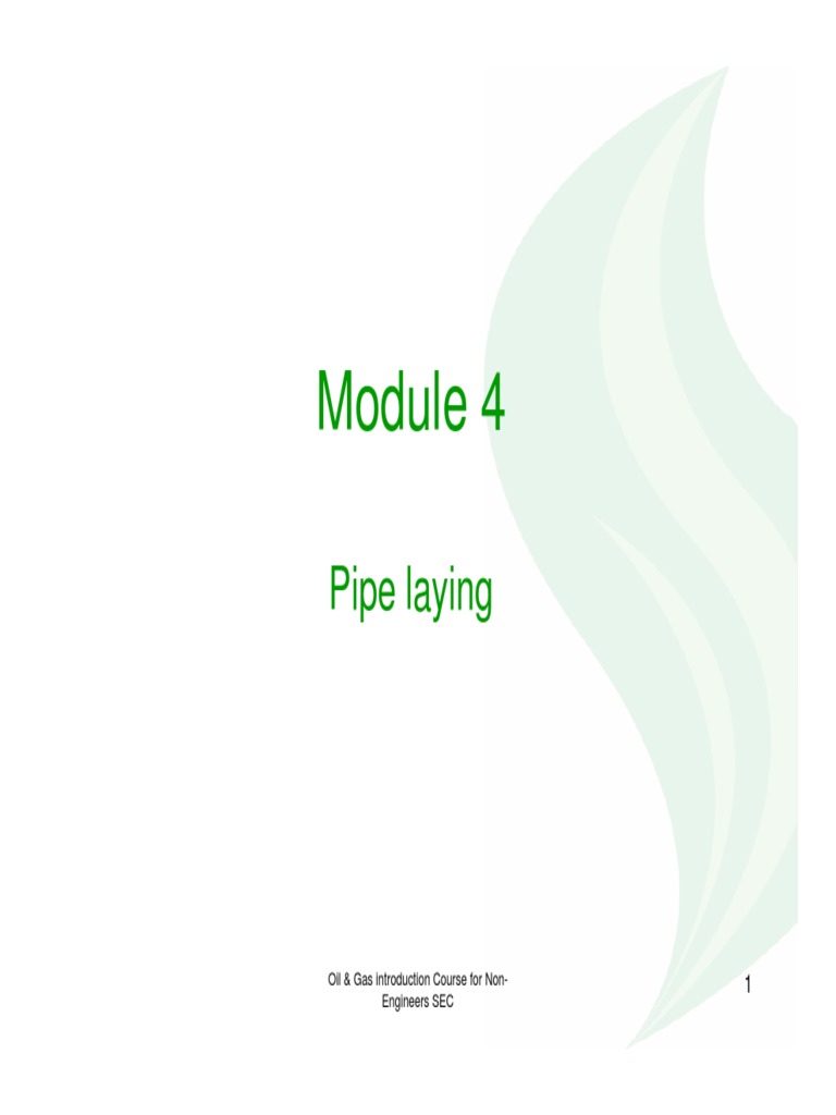 Module 4 2012 | PDF | Pipe (Fluid Conveyance) | Pipeline Transport