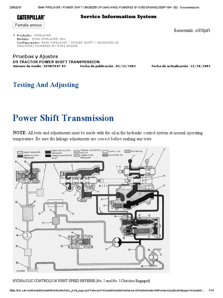 594H Pipelayer D353 Engine Guide | PDF | Clutch | Transmission (Mechanics)