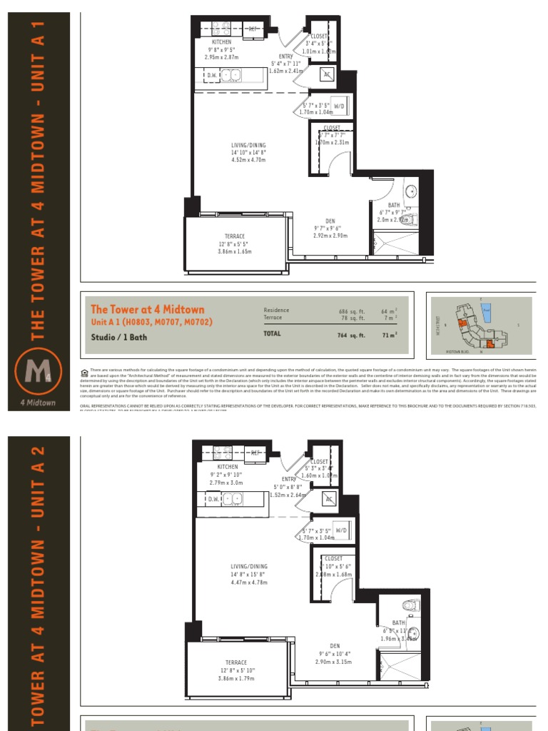 4 Midtown Miami - 1 Bedroom and Studio Floor Plans | Download Free PDF ...