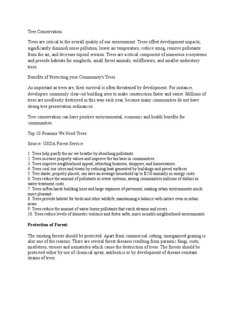 Tree Conservation | PDF | Trees | Conservation Biology