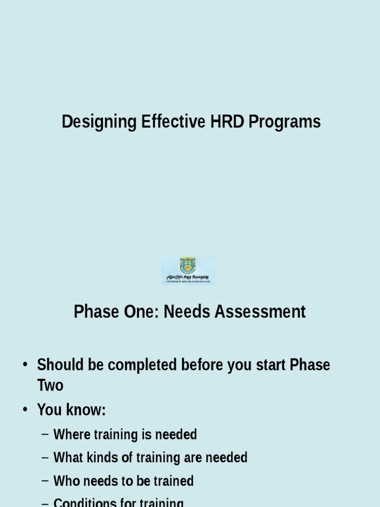 Lecture 5 Designing HRD Programs | PDF | Expert | Request For Proposal
