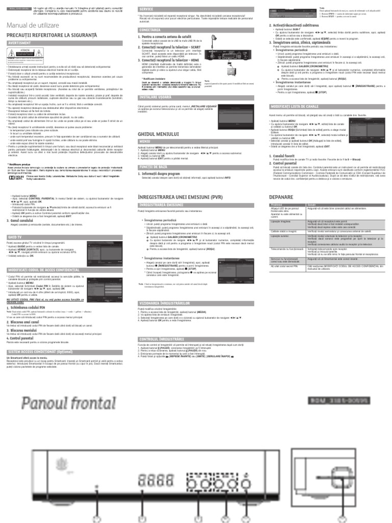 Kaon HD Zapper CO3600 | PDF | Audio Electronics | Media Technology