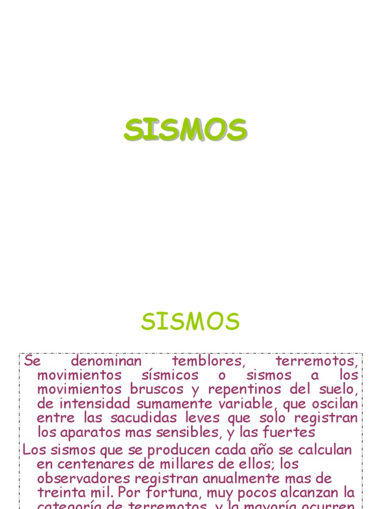 Sismos PDF | Descargar gratis PDF | Temblores | Geofísica