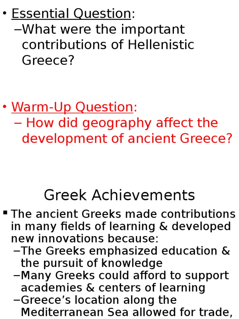 Greek Achievements | PDF | Ancient Greece | Pythagoras