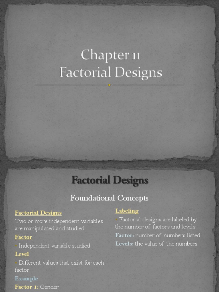 10 PPT Factorial Design | PDF | Mood (Psychology) | Mental Health