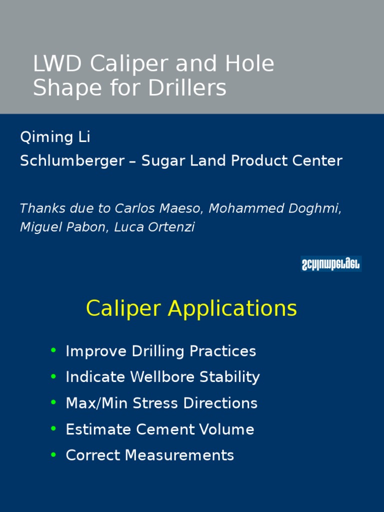 LWD Caliper Tools for Drilling Efficiency | PDF | Nature