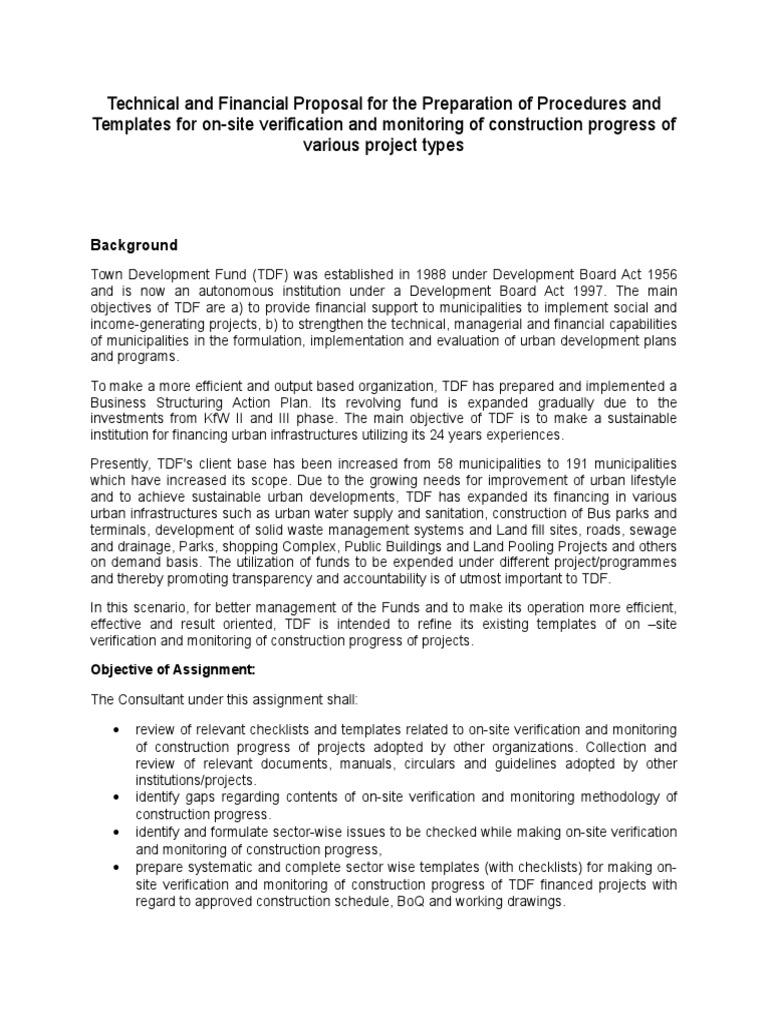 Technical & Financial Proposal | Verification And Validation ...