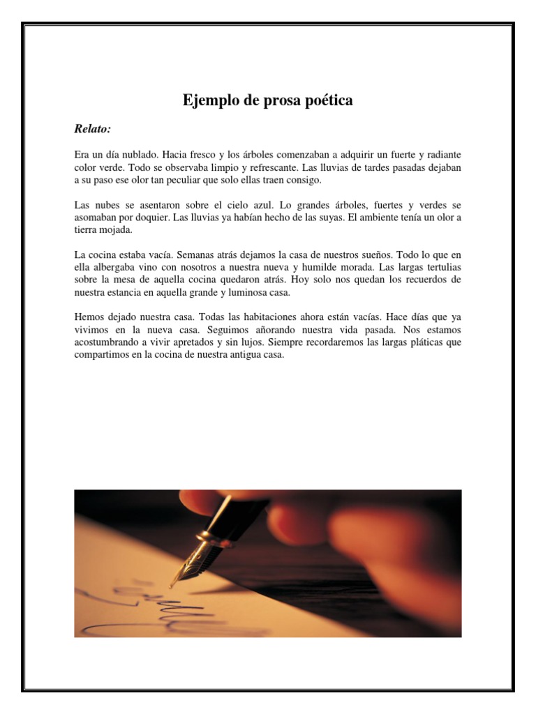 Ejemplo de Prosa Poética PDF | PDF