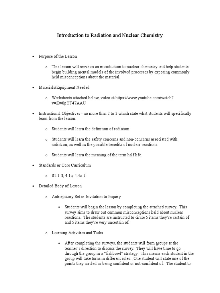 Introduction to Radiation Chemistry | PDF | Nuclear Power | Radionuclide