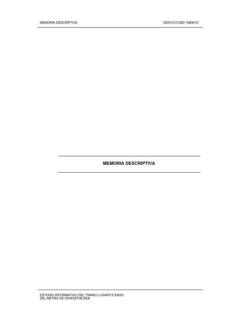 Memoria Constructiva | PDF | Túnel | Calle