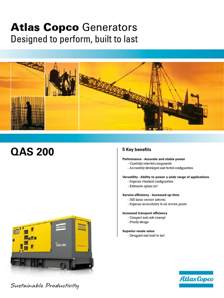 Atlas Copco Generators: Designed To Perform, Built To Last | PDF | Ac ...