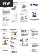 7 Pasos Básicos de Primeros Auxilios Triptico | Resucitación cardiopulmonar | Especialidades médicas