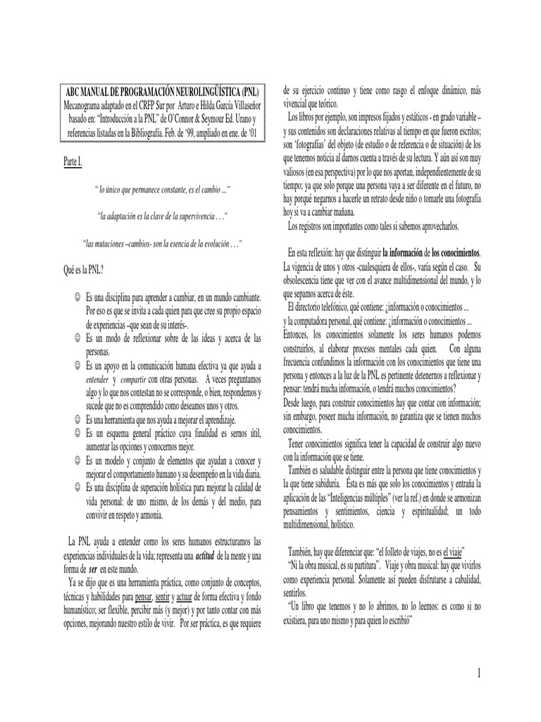 El ABC de La PNL PDF | PDF