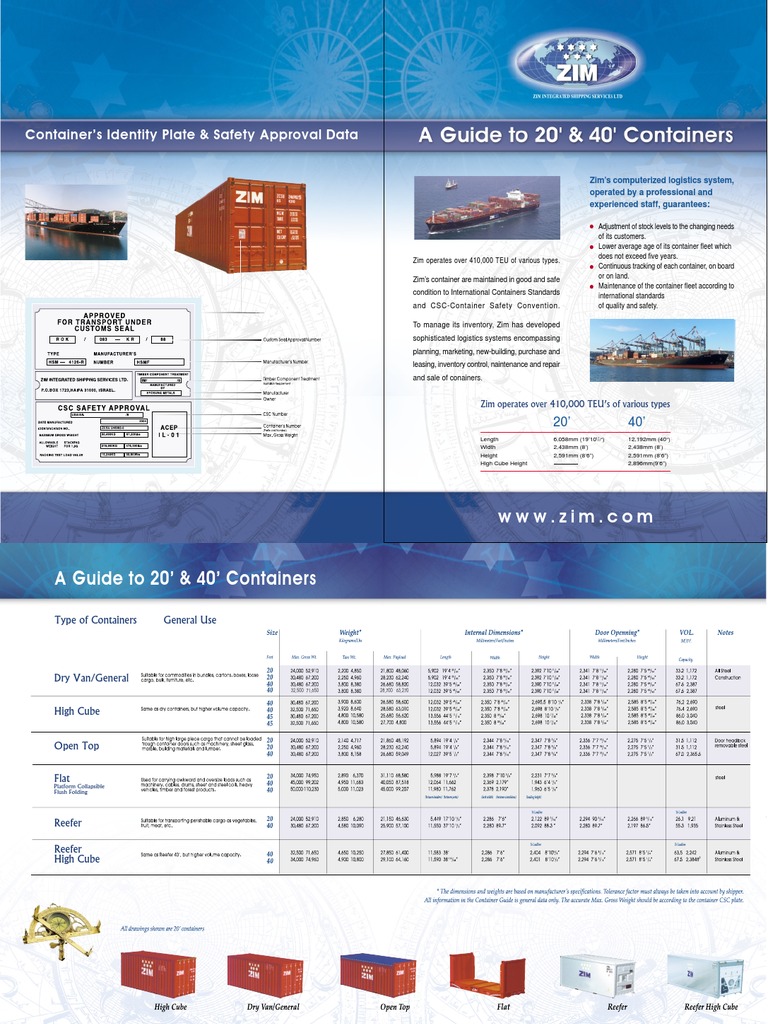 Zim Container Guide | PDF | Business