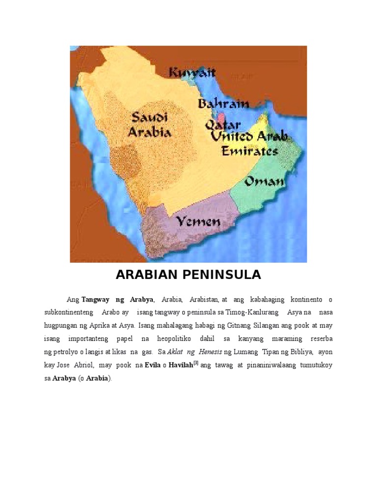 Mga Uri NG Tangway o Peninsula | PDF
