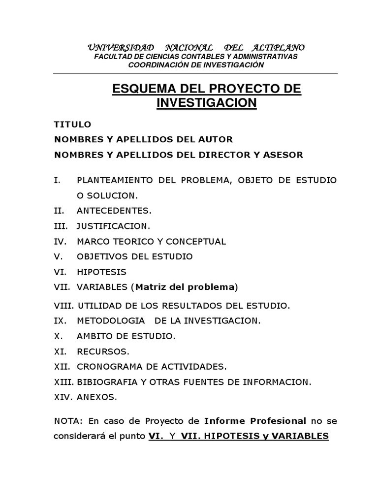 Esquema Del Proyecto de Investigación | Teoría | Conocimiento