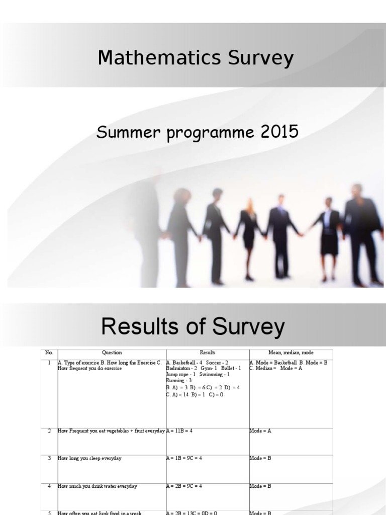 Mathematics Survey | PDF