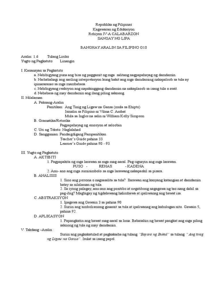 Linangin (Panitikan) | PDF