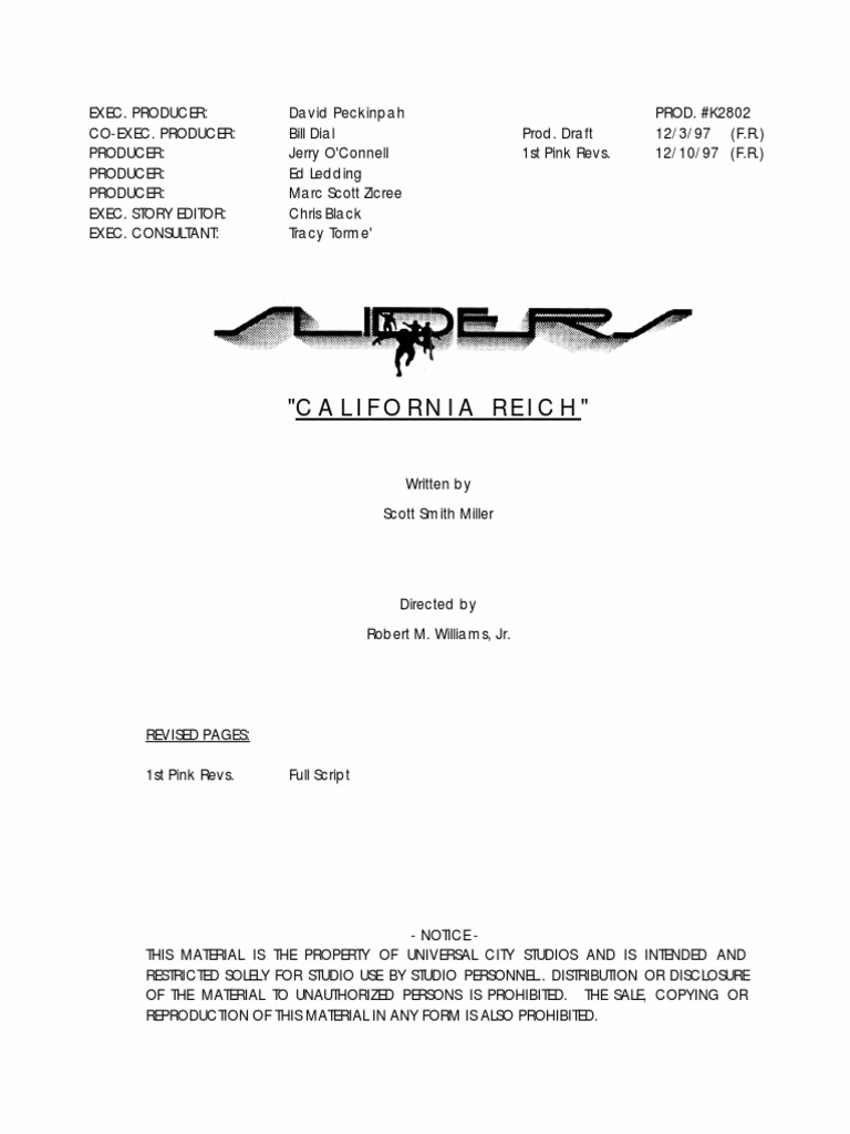 Sliders 4x11 - California Reich (1997!12!10) | PDF | Young Adult
