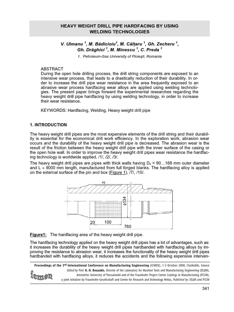 HWDP Hardfacing | PDF | Wear | Friction