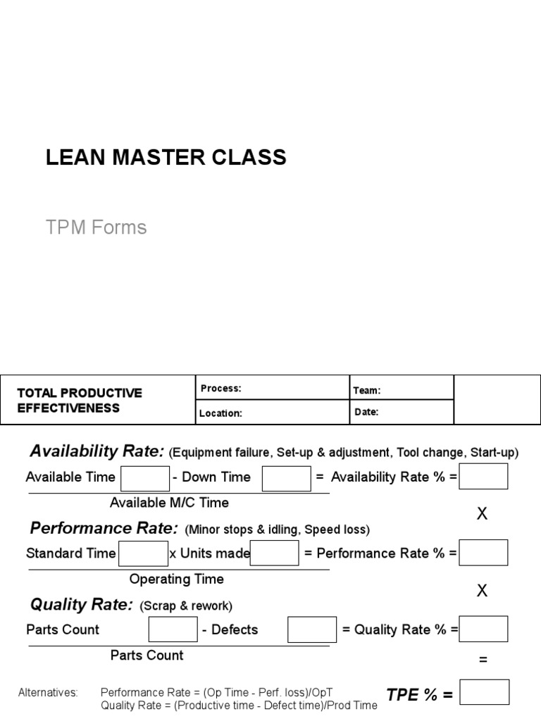 TPM Forms | Screw | Litre
