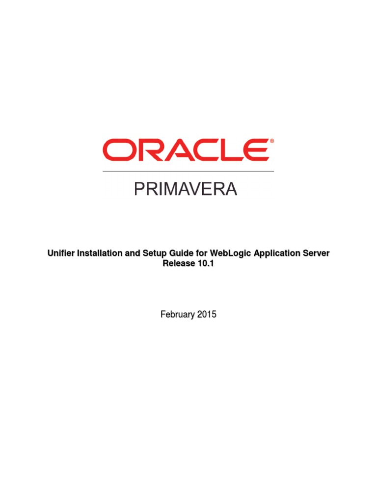 Unifier Installation Weblogic Guide | PDF | Share Point | Email