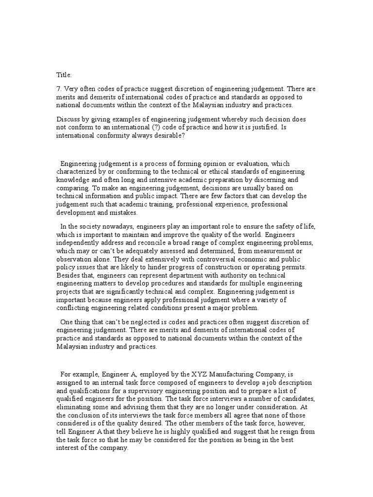 Essay 2 | PDF | Engineer | Engineering