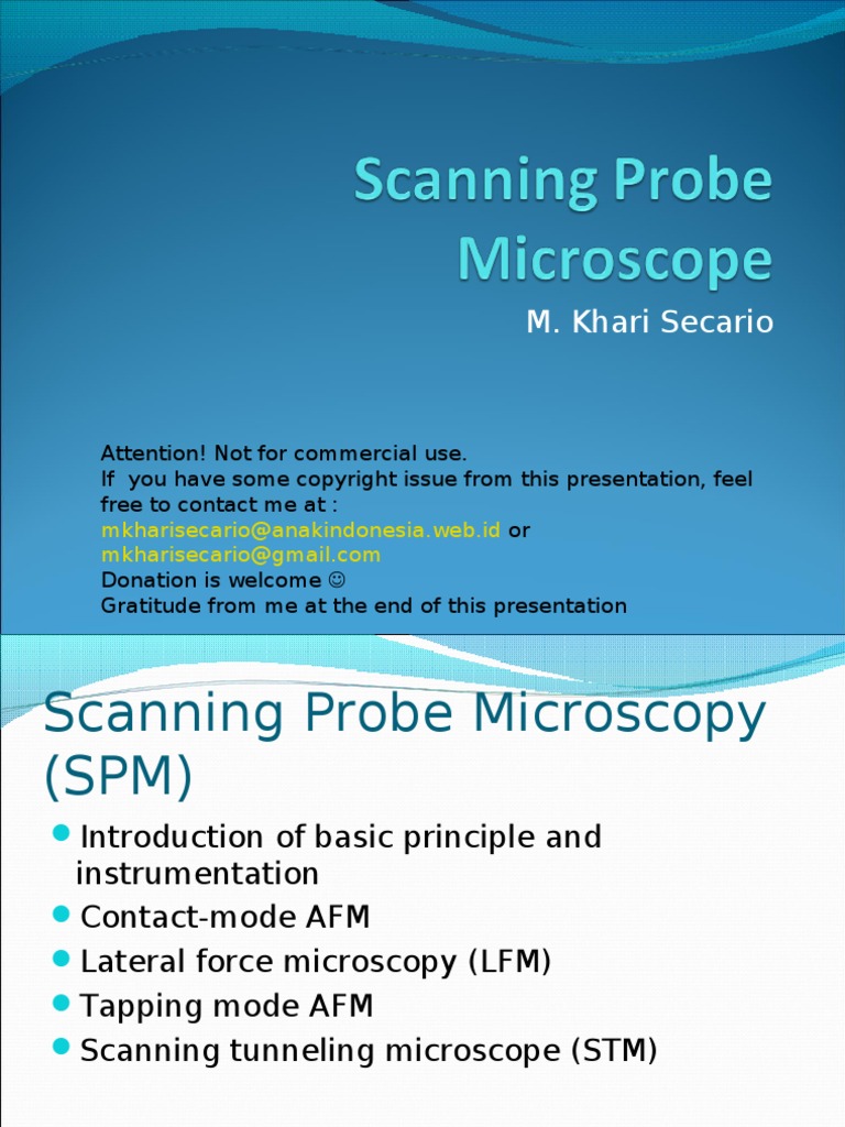 Scanning Probe Microscope | PDF | Atomic Force Microscopy | Scanning ...