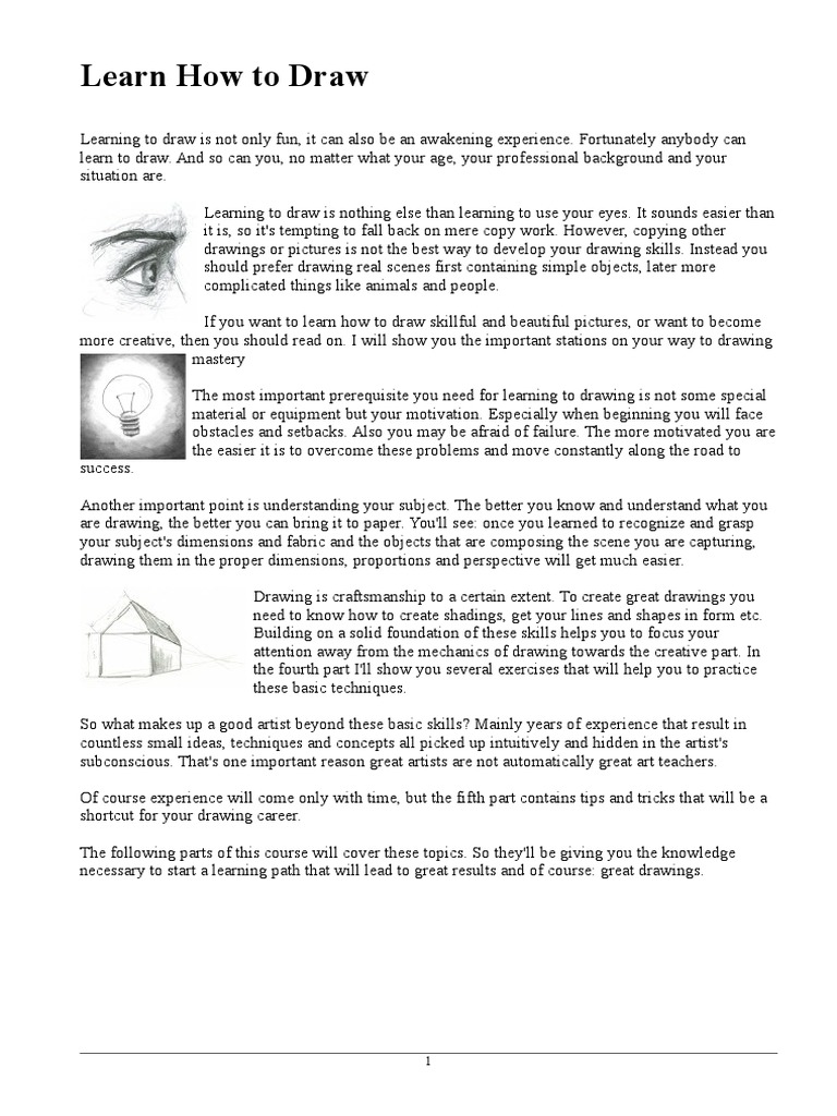 Learn How To Draw | PDF | Drawing | Perspective (Graphical)
