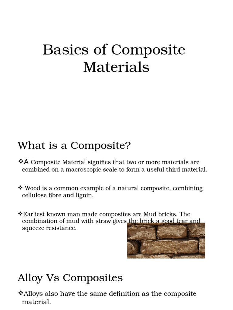 Basics of Composite Materials | PDF | Composite Material | Fiberglass