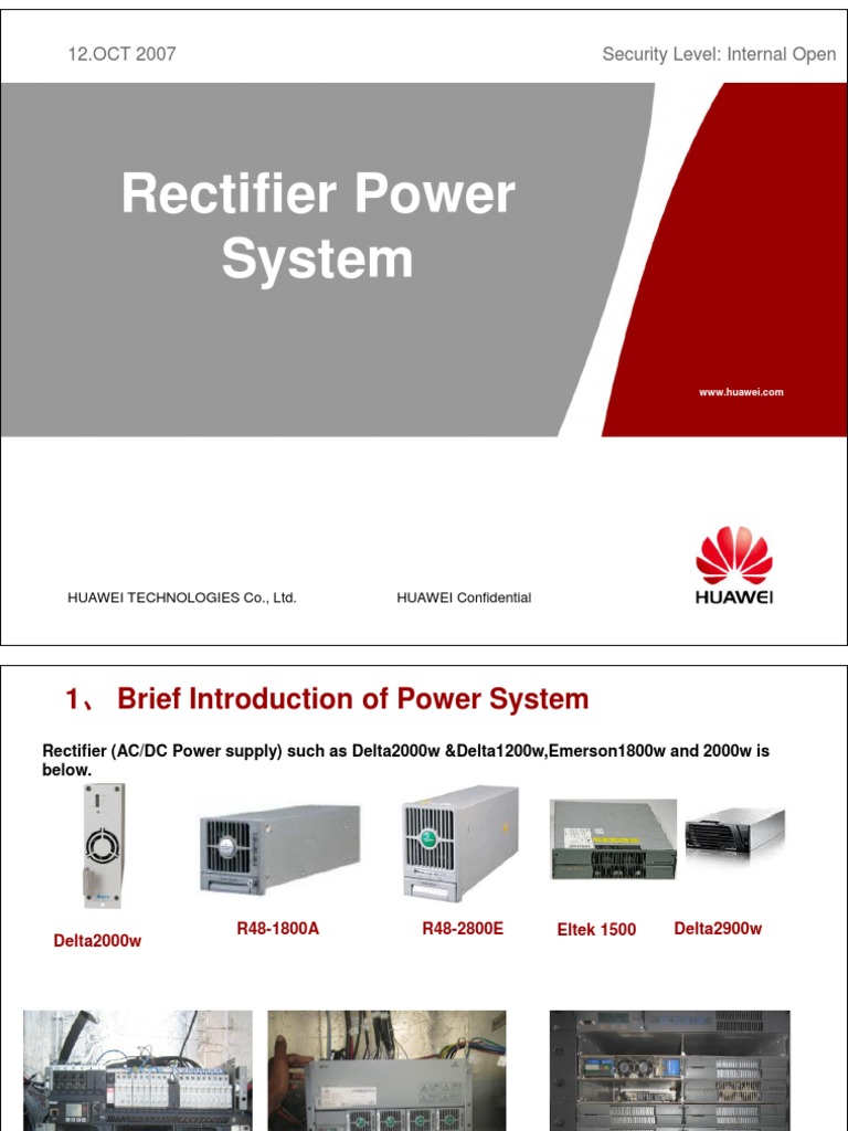 Rectifier Power System | PDF | Electric Power System | Rectifier