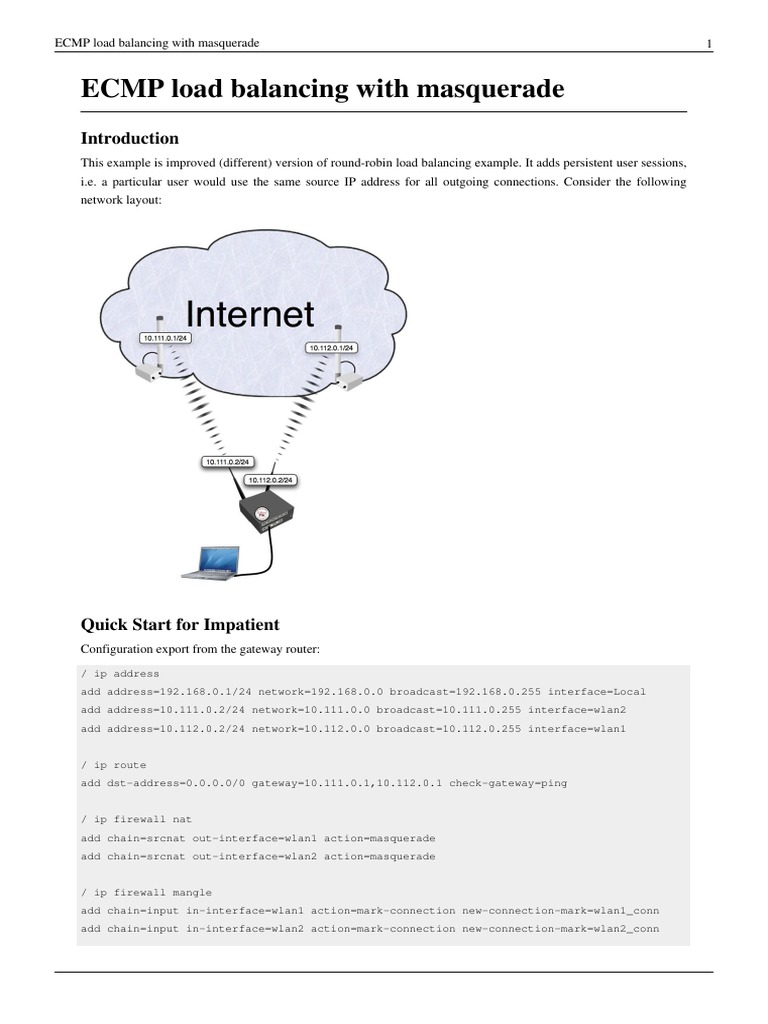 Balanceo de Carga ECMP | PDF | Load Balancing (Computing) | Routing