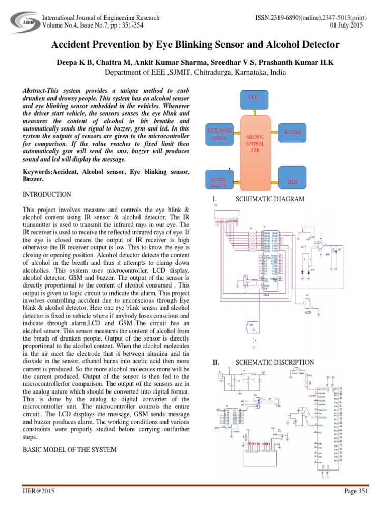 Accident Prevention by Eye Blinking Sensor and Alcohol Detector | PDF ...