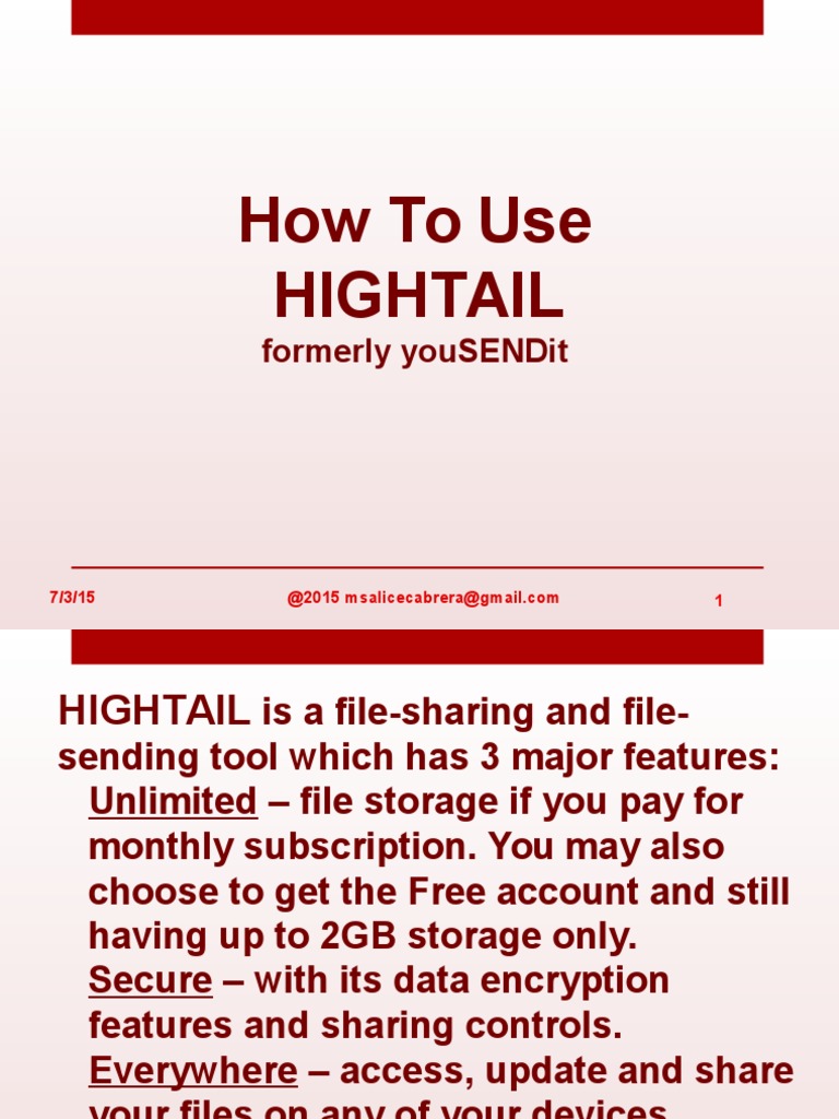 HighTail Tutorial | PDF | Directory (Computing) | Computer File