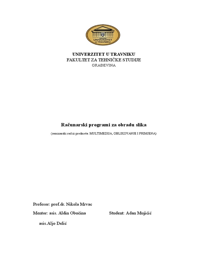 Racunarski Programi Za Obradu Slika | PDF