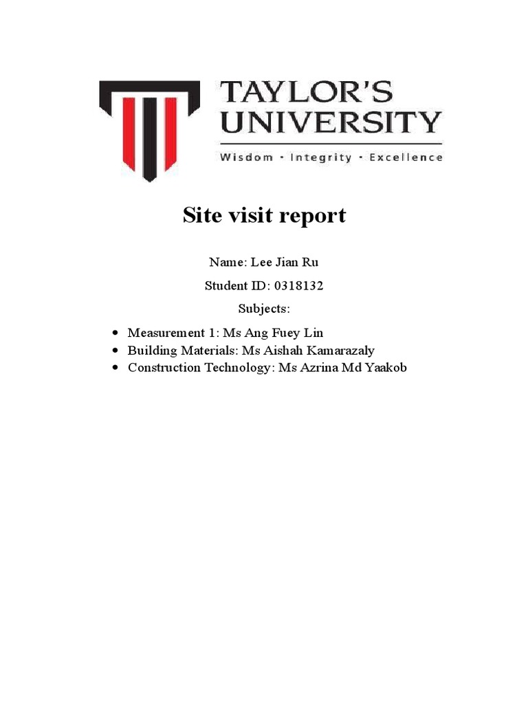 Site Visit Report | PDF | Reinforced Concrete | Deep Foundation