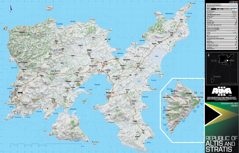 Arma 3 Altis and Stratis Map | PDF | Contour Line | Nature