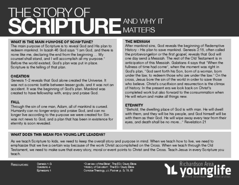 One Page Story of Scripture | PDF | Sin | Resurrection Of Jesus