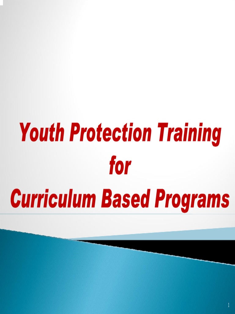 Youth Protection Training For Curriculum Based Programs | PDF | Child ...