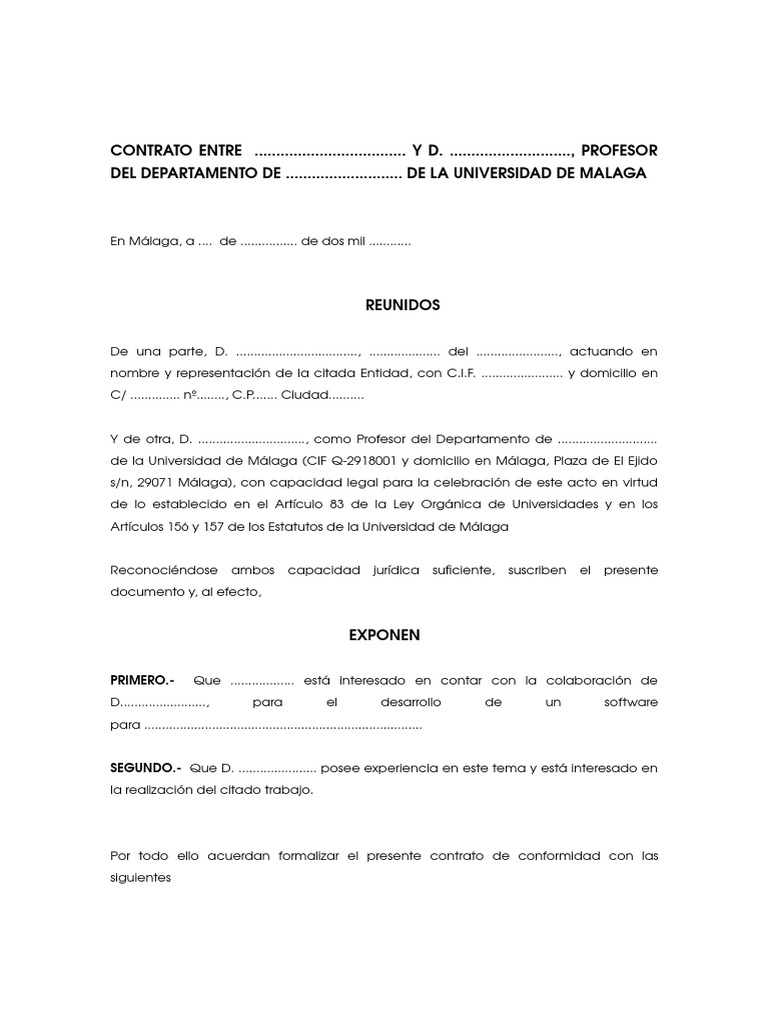 Ejemplo de Contrato de Desarrollo de Software | PDF