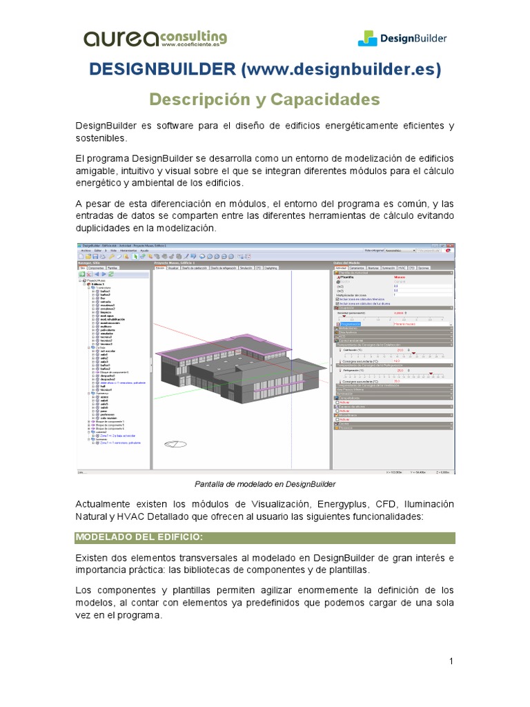 Diseño Eficiente con DesignBuilder | PDF | Simulación | Hvac