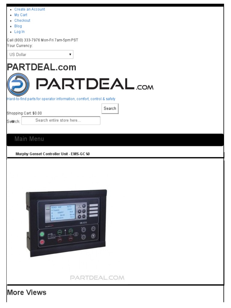 Murphy Murphy Genset Controller Unit EMS GC10 EMS GC10 | PDF | Resistor ...