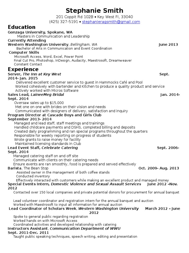 Stephanie Smith Resume | PDF | Business | Computing And Information Technology