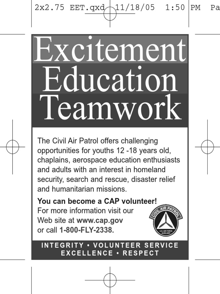 CAP Recruiting Poster (2005) | PDF | Civil Air Patrol | Uniformed ...