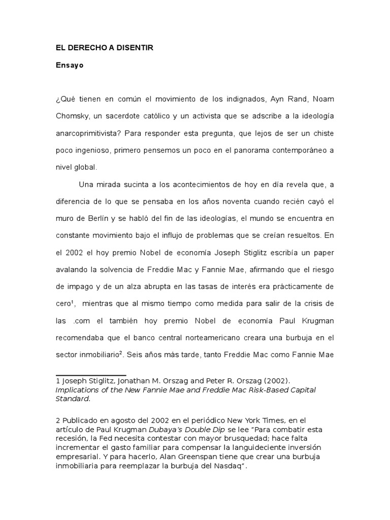 El Derecho A Disentir | PDF | Libertad | Gobierno